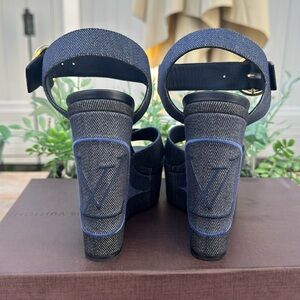 Louis Vuitton | Shoes | Authentic Louis Vuitton Denim Sandals | Poshmark